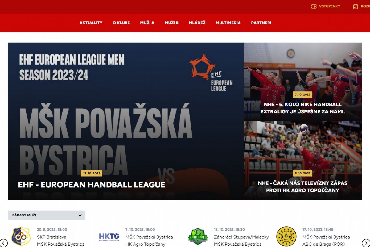 MŠK: Víta vás nový web hádzanárov MŠK Považská Bystrica | MŠK Považská Bystrica